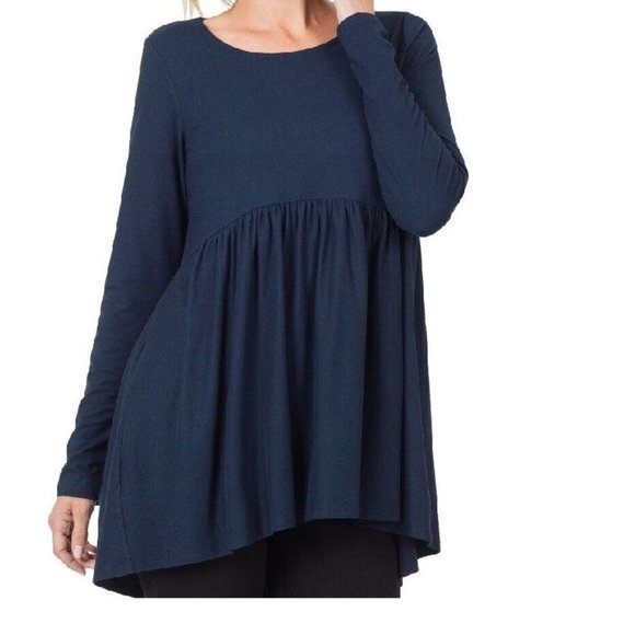 Zenana Outfitters Tops Plus Size Top Womens Long Sleeve Soft Flowy